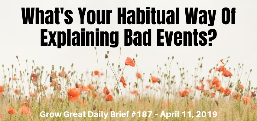 What’s Your Habitual Way Of Explaining Bad Events? – Grow Great Daily ...